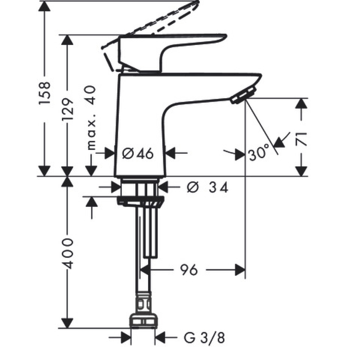Купить Кран для холодной воды hansgrohe Talis E 80 71706000, хром по ...