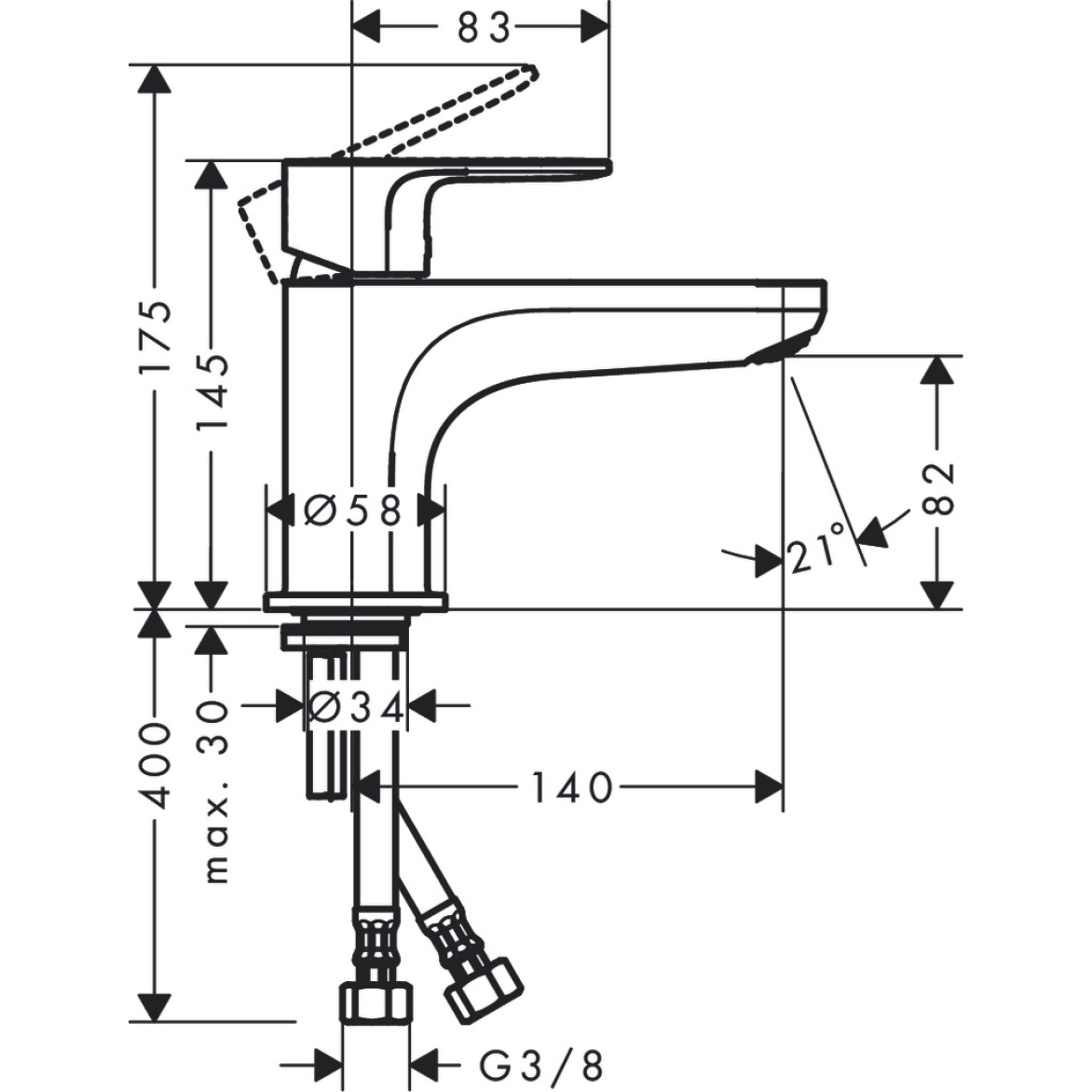 Купить Смеситель для ванны hansgrohe Rebris S Monotrou на край ванны, 2 ...